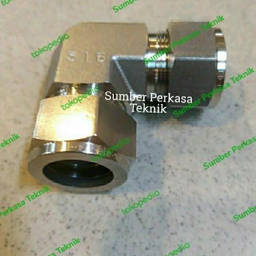 Jual Elbow Tube Connector / Union Elbow Tubing SS316 OD 18 mm - Jakarta ...