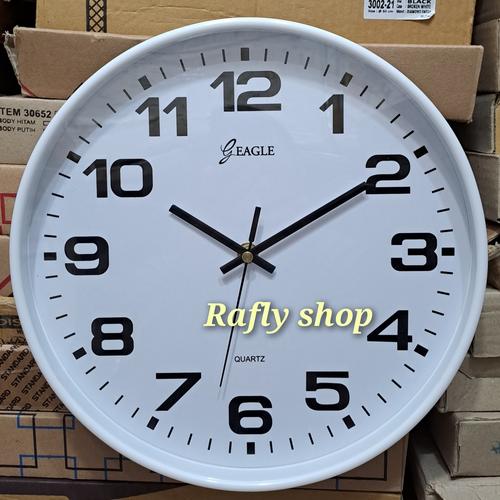 Jual Jam dinding polos putih eagle 30cm 3028 - Putih - Jakarta Pusat ...