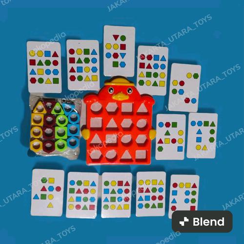 Jual Mainan Shape Matching Game / Main Ketangkasan Kecepatan Interaksi ...
