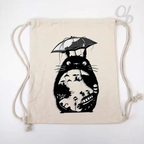 Jual Praktis Tas Serut Kanvas Motif Anime Studio Ghibli Totoro / Tas ...