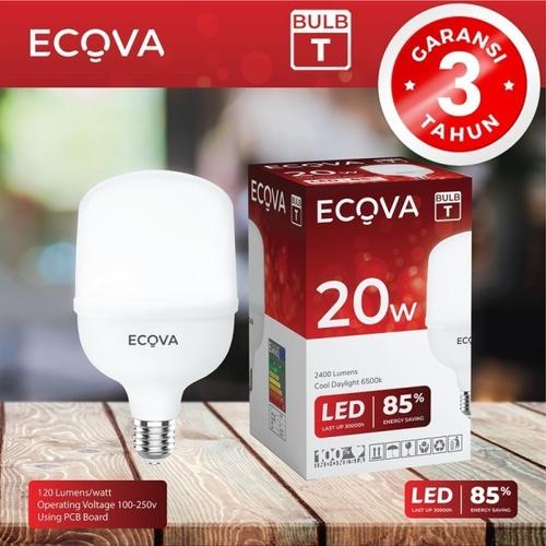 Jual Lampu Bohlam LED ECOVA 20W T Series Bulb Capsule Fitting E27 Untuk ...
