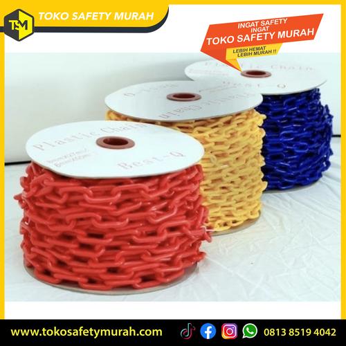 Jual Rantai Plastik 8 mm x 25 m Plastic Chain / Rantai Safety Cone ...