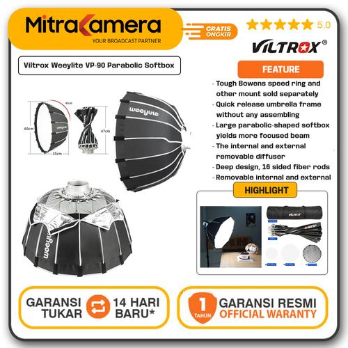 Jual Viltrox Weeylite VP-90 Parabolic Softbox with Grid for Bowens Mount - Kota Bandung ...