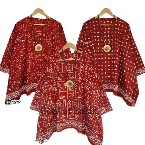 Jual BLUS BATIK CAP TERACOTA BAJU BATIK KANTOR LENGAN PANJANG - C, L ...