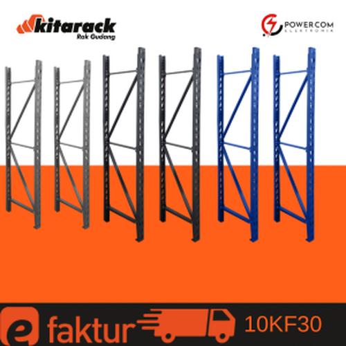 Jual FRAME RACK GUDANG BESI 1 TON 3 METER TIANG TAMBAHAN RACK GUDANG ...