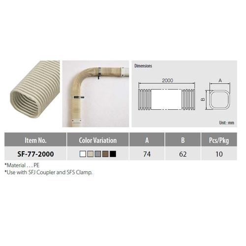Jual slimduct INABA DENKO SF 77-2000 sambungan fleksibel akordion ...