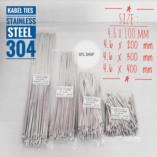 Jual Kabel Ties Stainless Steel SS304 / 4.6 x 100mm/200mm/300mm/400mm ...