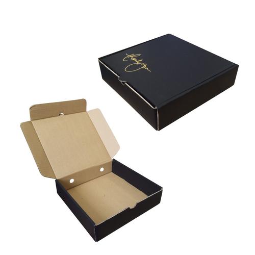 Jual box packaging pakaian dus kotak motif black thank you ukuran 21 x ...