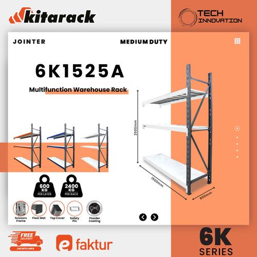 Jual Rak Gudang Light Duty 600KG / Layer Jointer Rak 150 x 60 x 250cm ...