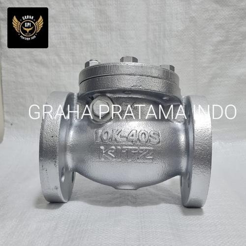 Jual SWING CHECK VALVE KITZ 6" INCH DN150 JIS 10K FC FLANGE CAST IRON ...