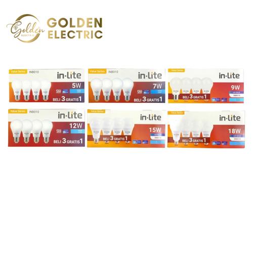 Jual Lampu LED Inlite INB010 Paket Beli 3 Gratis 1 Value Series LED ...