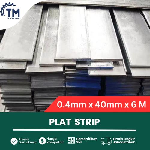 Jual Plat Strip Besi Tebal 0.4mm Lebar 40mm x 6 Meter SNI Flat Bar ...