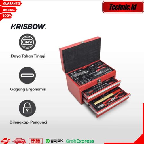 Jual Tool Kit Set Tool Box Krisbow Set Perkakas Mekanik Advance 69 Pcs ...