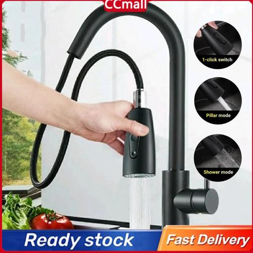 Jual Kran Sink Mixer Tarik Stainless SUS 304 Hitam/Black/Perak/Kran ...