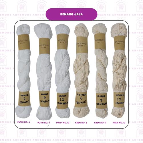 Jual Benang Rajut Jala Unicorn (Warna Putih dan Krem) - Putih No. 6 ...