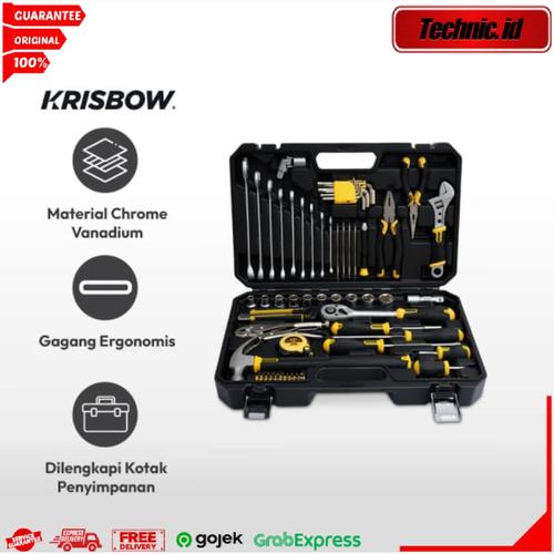Jual Tool Kit Set Krisbow Set 78 Pcs Tools Box Perkakas Mekanik ...