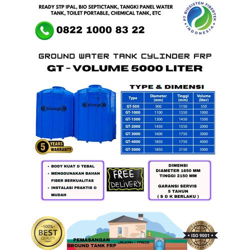 Jual GROUND WATER TANK, Tangki air tanam/pendam 5 m²/5000 liter. Biosys ...