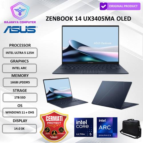 Jual Asus Zenbook 14 UX3405MA OLED Ultra 5 125h 16GB 1TB 14 inch 3K W11 ...