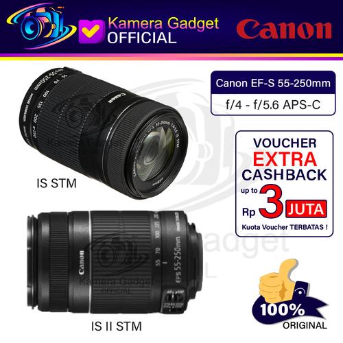 Promo CANON EF-S 55-250MM IS STM PAKET BONUS - LENSA TELE DSLR CANON ...