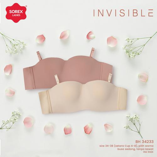 Promo Sorex Invisible Bra Half Cup A-B Busa Sedang Tanpa Kawat Kait 1 ...