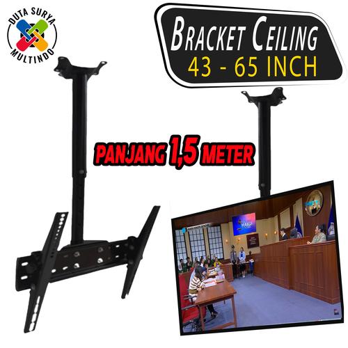 Jual bracket braket breket tv gantung plafon panjang 1,5 meter sampai 2 ...