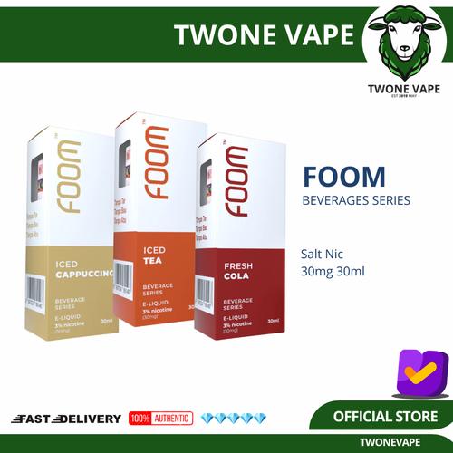 Jual Foom Baverage Seris Iced Cappucino/Iced Tea/Fresh Cola Salt Nic ...