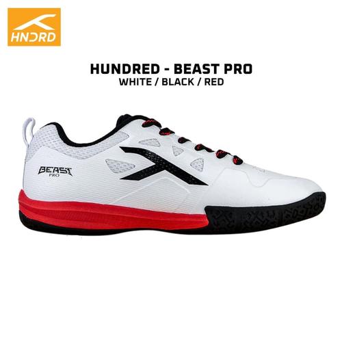 Jual HUNDRED Beast Pro Sepatu Bulutangkis Badminton Shoes - White Green ...