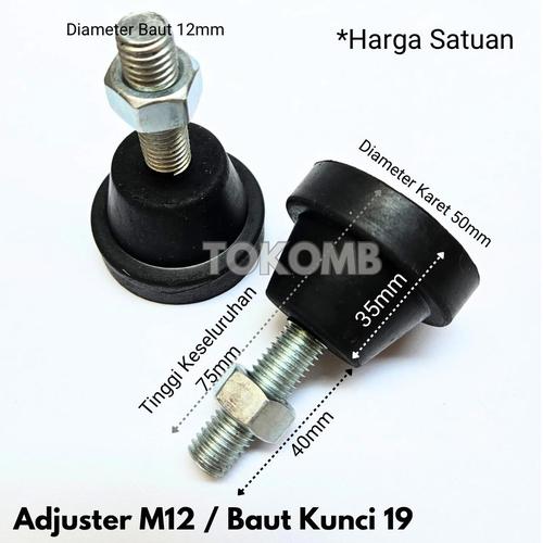 Jual Adjuster M12 Baut Kunci 19 Karet Stabil Kaki Meja - Kab. Bekasi ...