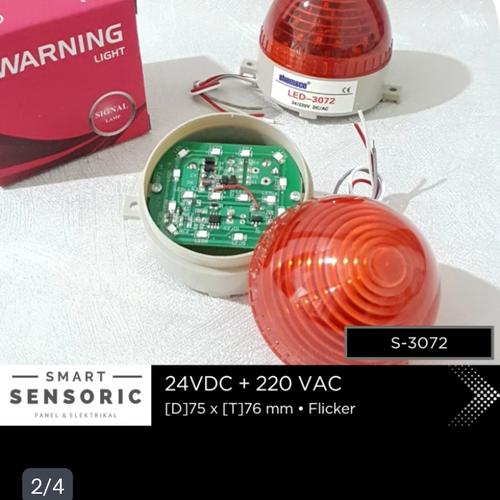 Jual LAMPU ROTARY MINI LED TYPE C-3072 KEDIP SHEMCO - Kuning, 24vdc ...