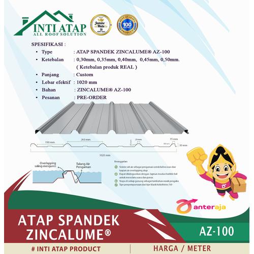Jual ATAP SPANDEK KOKOH TRIM 1020, ZINCALUME AZ-100 BLUESCOPE ZACS - 0. ...