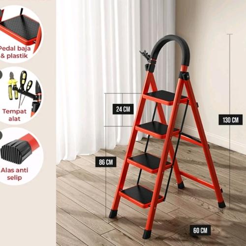Jual Tangga Rumah Lipat Tangga Besi Lipat 3/4 Step Household Steel ...