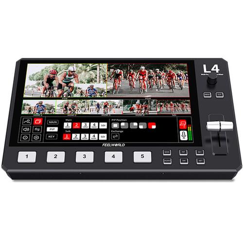 Promo FeelWorld L4 HDMI Livestream Switcher with 10.1" LCD Monitor ...