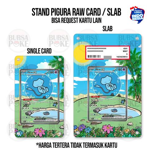 Jual Pigura Stand Kartu Pokemon Indonesia Slab display TCG Mew SAR ...