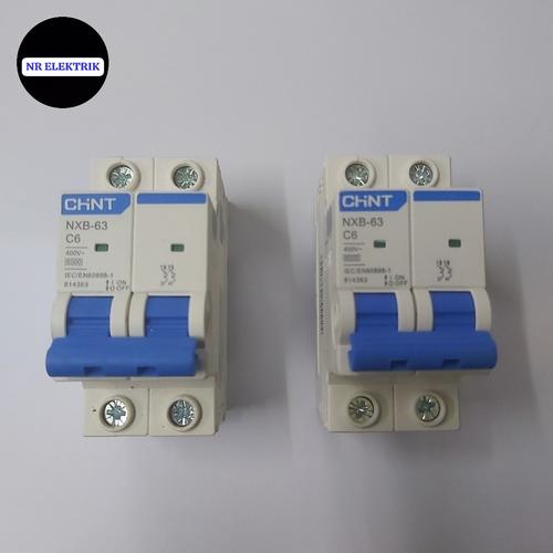 Jual Mcb chint NXB-63 2 pole kabel 6ka amper C6 - Kab. Bogor - NR ELEKTRIK | Tokopedia