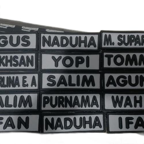 Jual bordir patch emblem papan nama timbul 3d tanpa minimal order - 1 ...