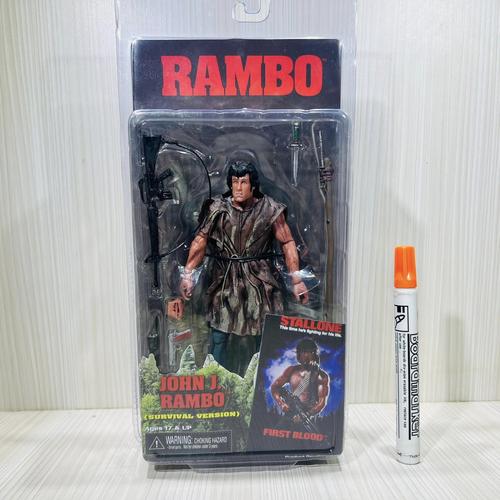 Jual mainan action figure Neca rambo survival version john j rambo ...