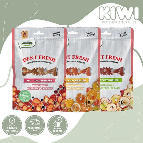 Jual Dentalight Dent Fresh toothbrush snack fruit - cemilan anjing ...