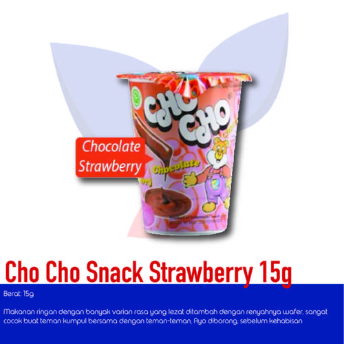 Jual Cho Cho Snack rasa Strawberry 15 gr 1 TRAY / 10 PCS - Kab ...