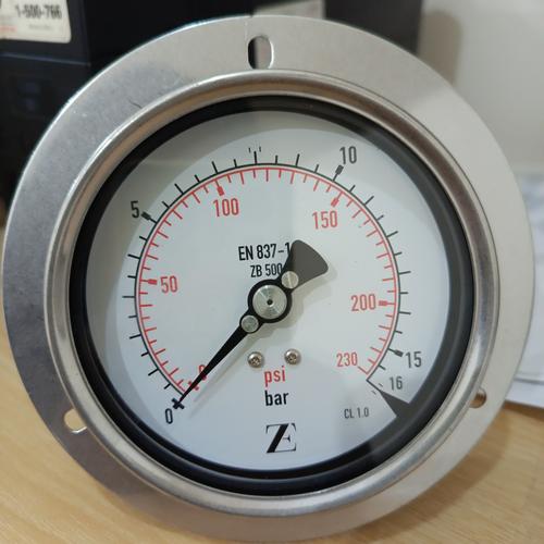 Jual Pressure Gauge 4" Inch, ½ NPT Back Kuningan, 230 Psi/16 Bar Zeigen ...