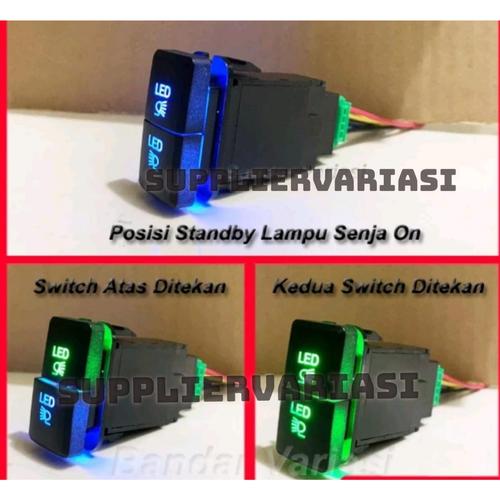 Jual Saklar lampu/Switch foglamp mobil Toyota tombol ON off mobil DC ...