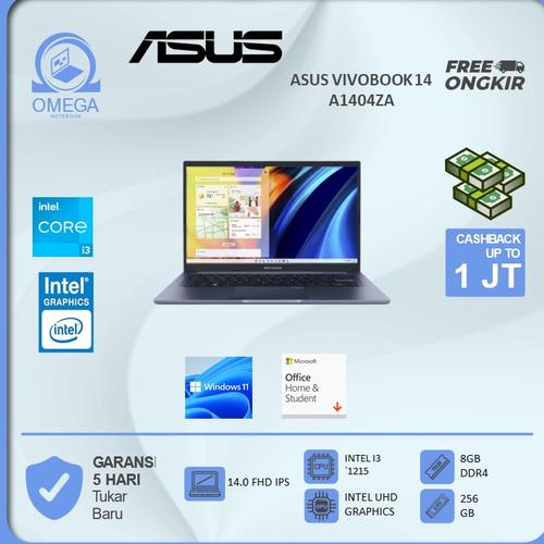 Jual Asus Vivobook 14 a1404za i3 1215 8gb 256gb w11+ohs 14.0fhd IPS ...