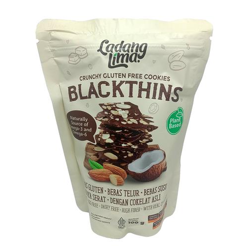 Jual LADANG LIMA BLACK THINS CRISP DARK CHOCO W/ ALMD 100G - Kota ...