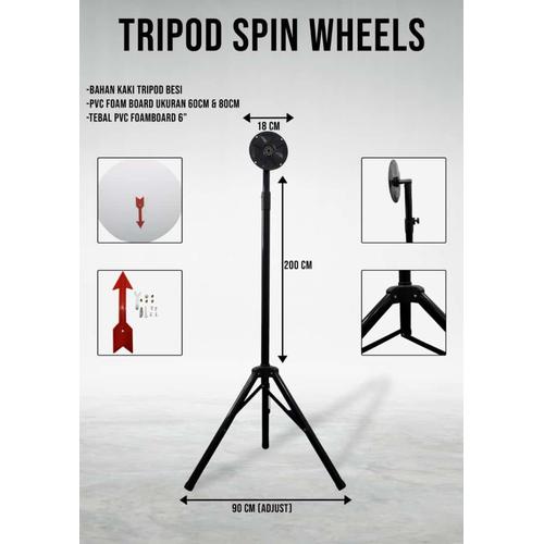 Promo Tripod Spin Wheel Stand Roda Undian Tripod Standing Spin Undian ...
