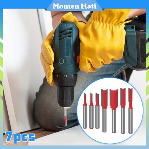 Jual 7Pcs Mata Profil Straight Mata Router Kayu Mata Router Lurus Bit ...