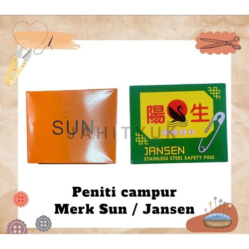 Jual Peniti SUN stainless 1 Kotak - Peniti Ukuran CAMPUR - Jakarta ...