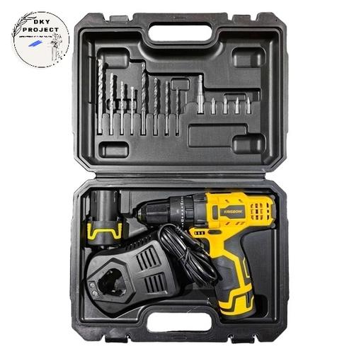 Jual Mesin Bor Listrik Set Charger Cordless Impact Drill 10 Mm 12v ...
