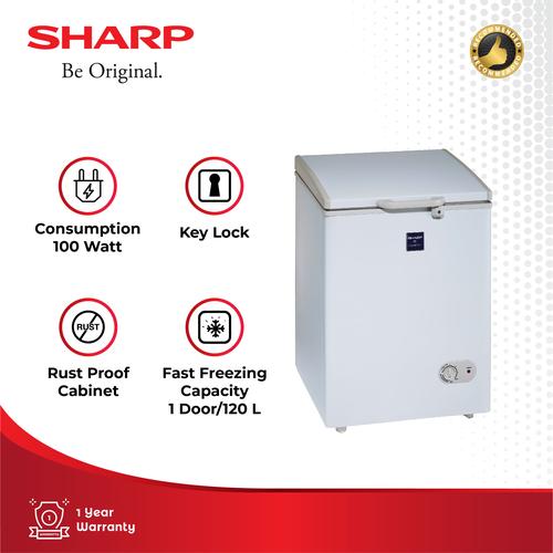 Promo Sharp Chest Freezer FRV-127 White 120L Cicil 0% 3x - Jakarta ...