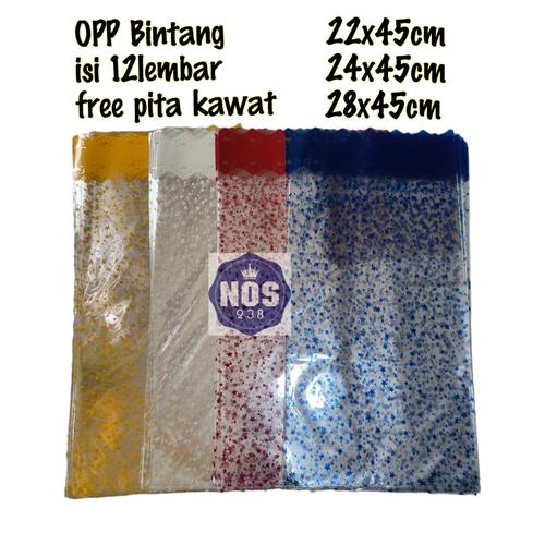 Promo Plastik OPP Bintang Souvenir / Plastik Parcel isi 12lembar ...