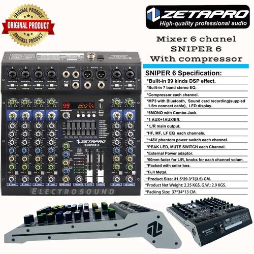 Jual MIXER AUDIO ZETAPRO SNIPER 6, COMPRESSOR / Zetapro Original - Jakarta Barat - ELECTROSOUND ...