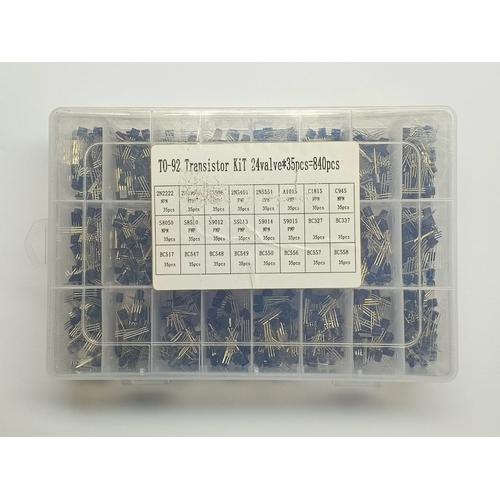 Jual Paket Transistor packaging to-92 840 pcs 24 Value NPN / PNP ...
